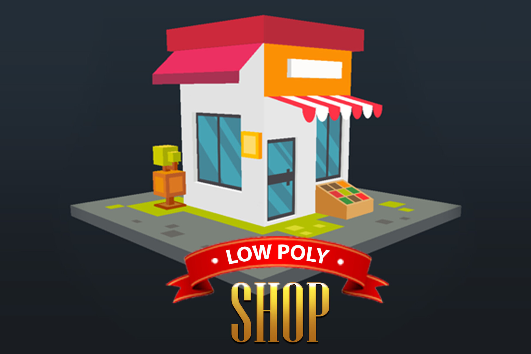 ArtStation - Low Poly Shop | Game Assets