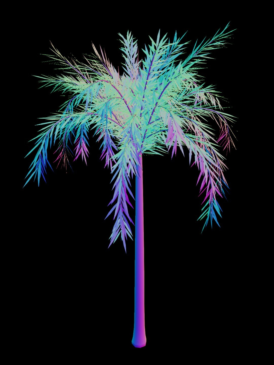 ArtStation - Palm Tree Animated and Rigged Low-poly 3D model | Resources