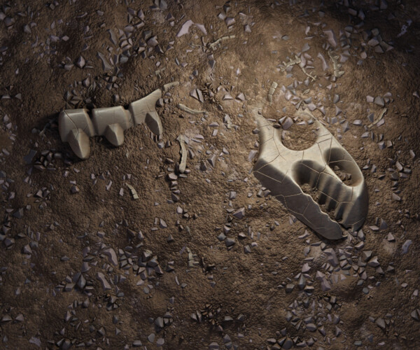 ArtStation - Substance - Ancient Bones - Nodevember | Game Assets