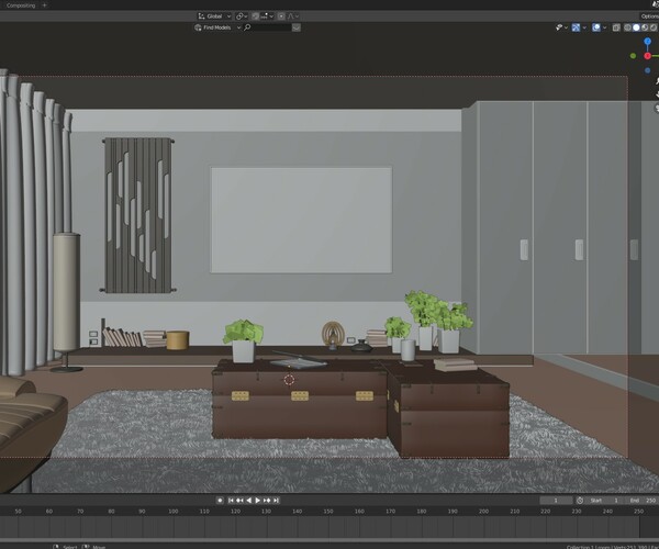ArtStation - Kira's Living Room 3D scene (.fbx - .blend) | Resources