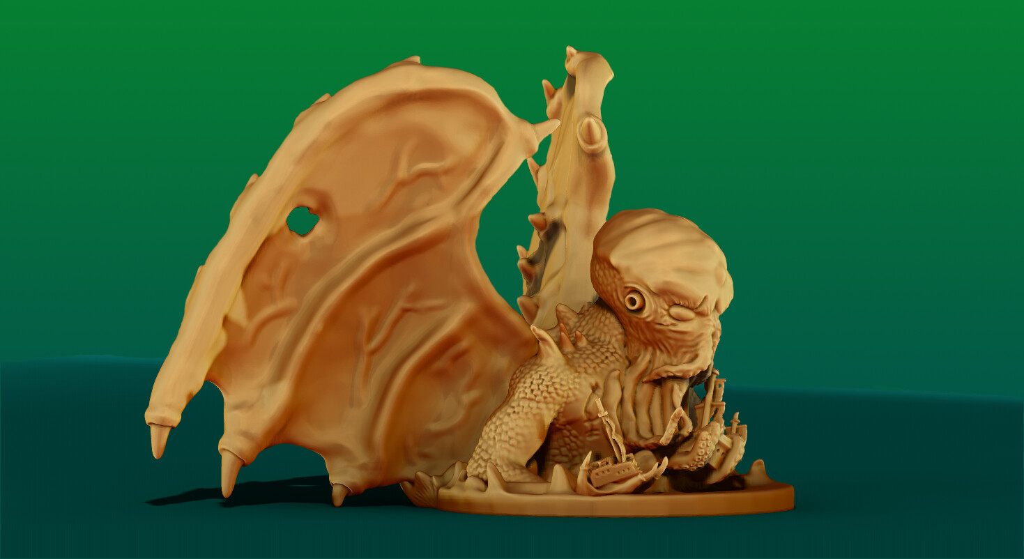 ArtStation - Great Cthulhu Lovecraft 3D Model Printable 3D Model ...
