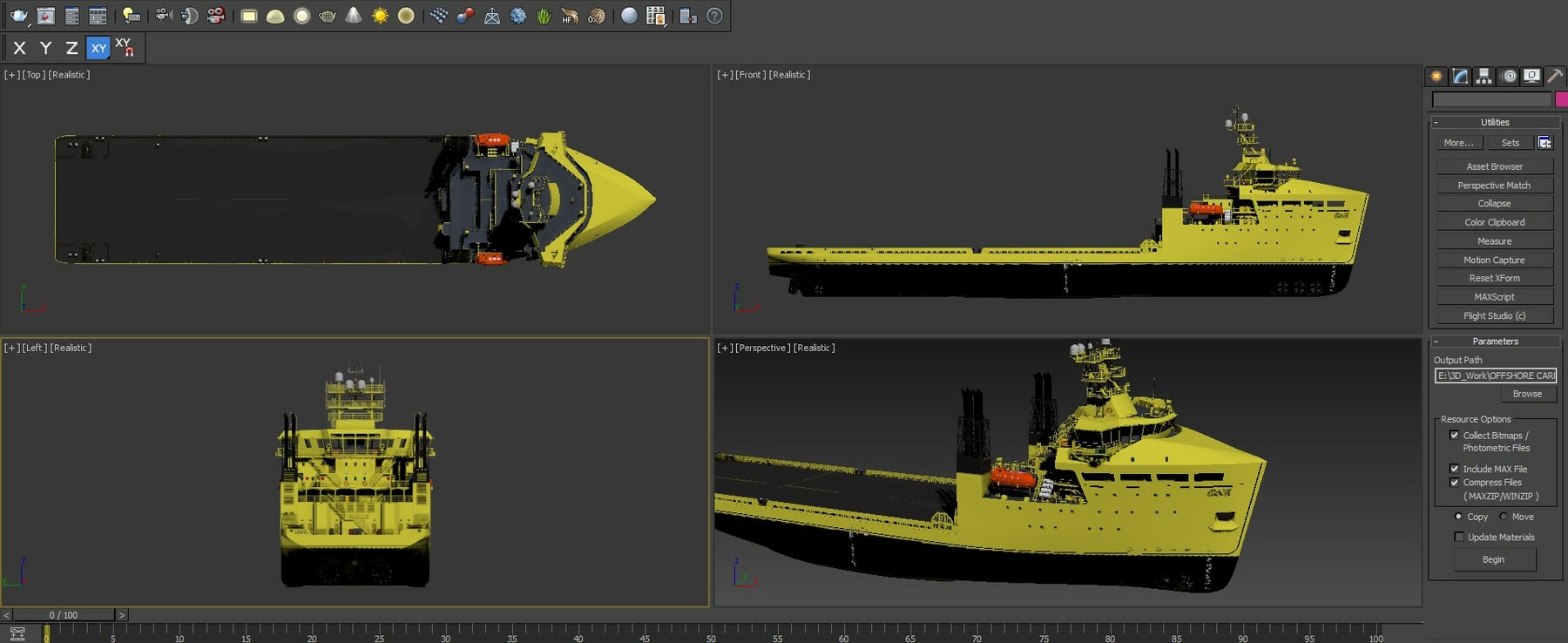 ArtStation - Offshore Carrier Yellow | Resources