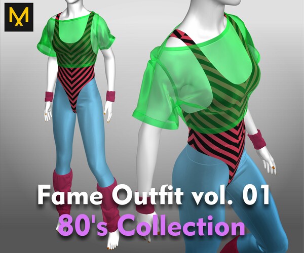 ArtStation - Fame Outfit vol.01 - 80's Collection | Resources