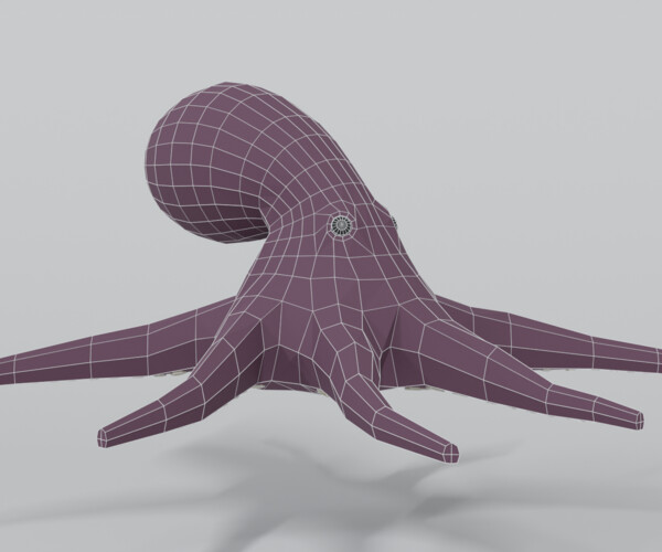 ArtStation - Low Poly Cartoon Octopus | Game Assets