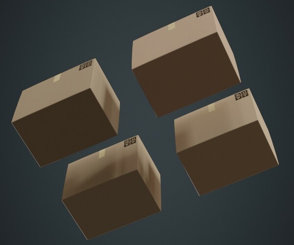 ArtStation - Cardboard Box 1A | Game Assets