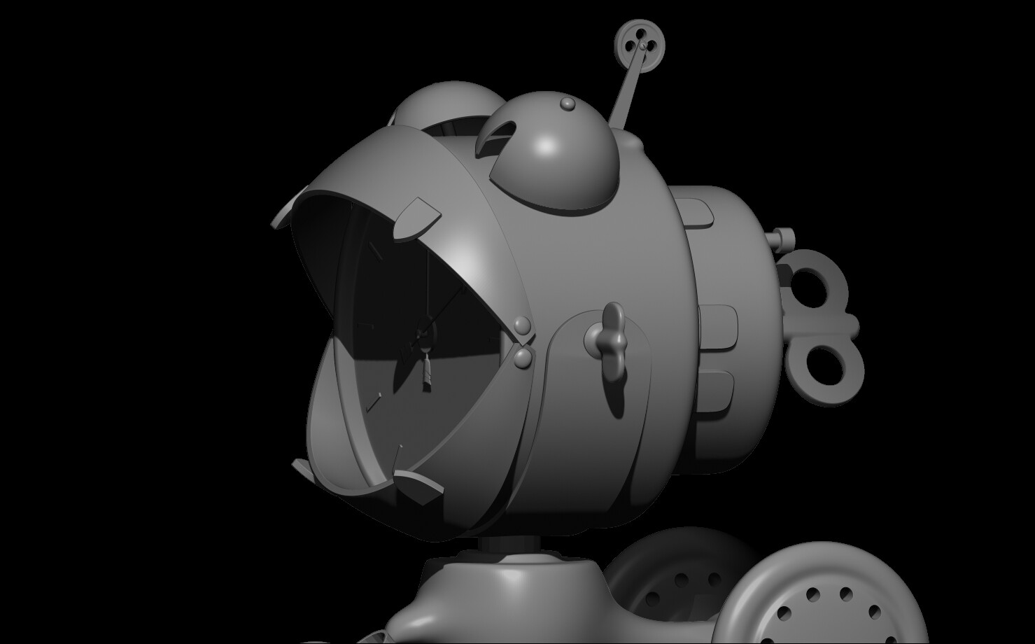 ArtStation - Alarm robot 3d print model | Resources
