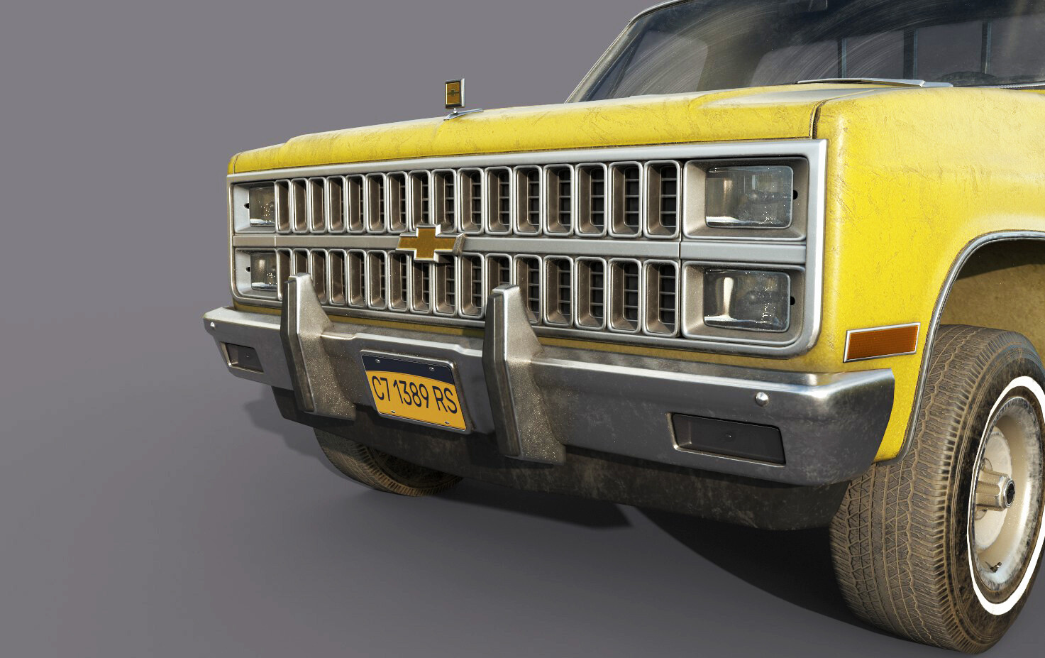 ArtStation - Chevrolet C10 1982 Yellow Game Ready | Game Assets