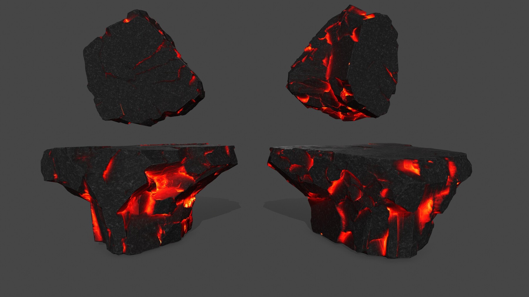 ArtStation - lava rocks | Game Assets