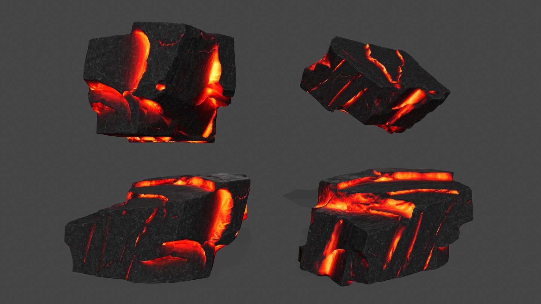 ArtStation - lava rocks | Game Assets