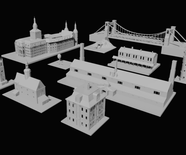 ArtStation - Low Poly Building Pack | Game Assets