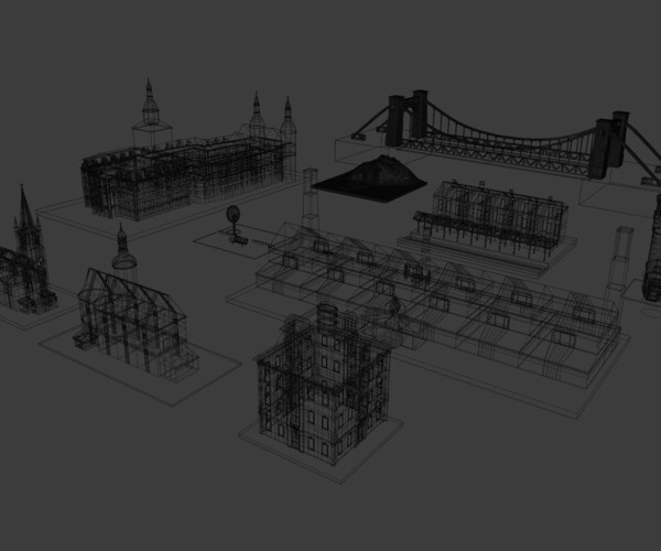 ArtStation - Low Poly Building Pack | Game Assets