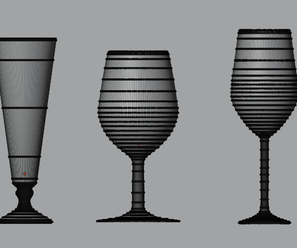 ArtStation - Wine glasses | Game Assets