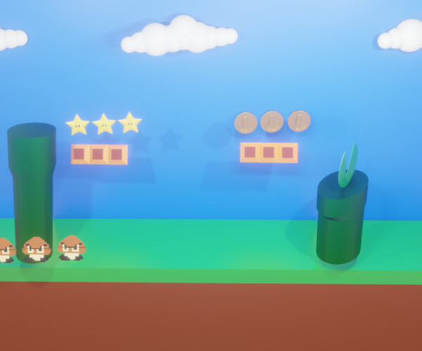 ArtStation - Mario Game Environment with AmongUs Character | Game Assets