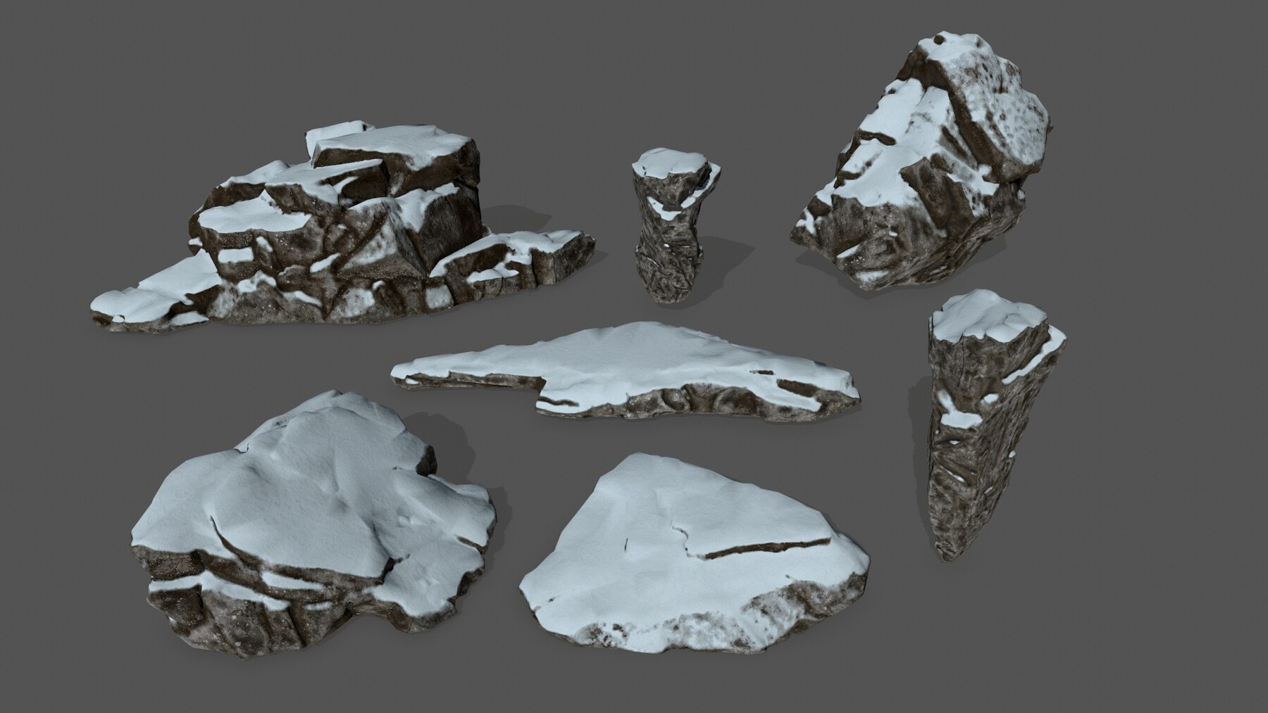 ArtStation - snow rocks | Game Assets