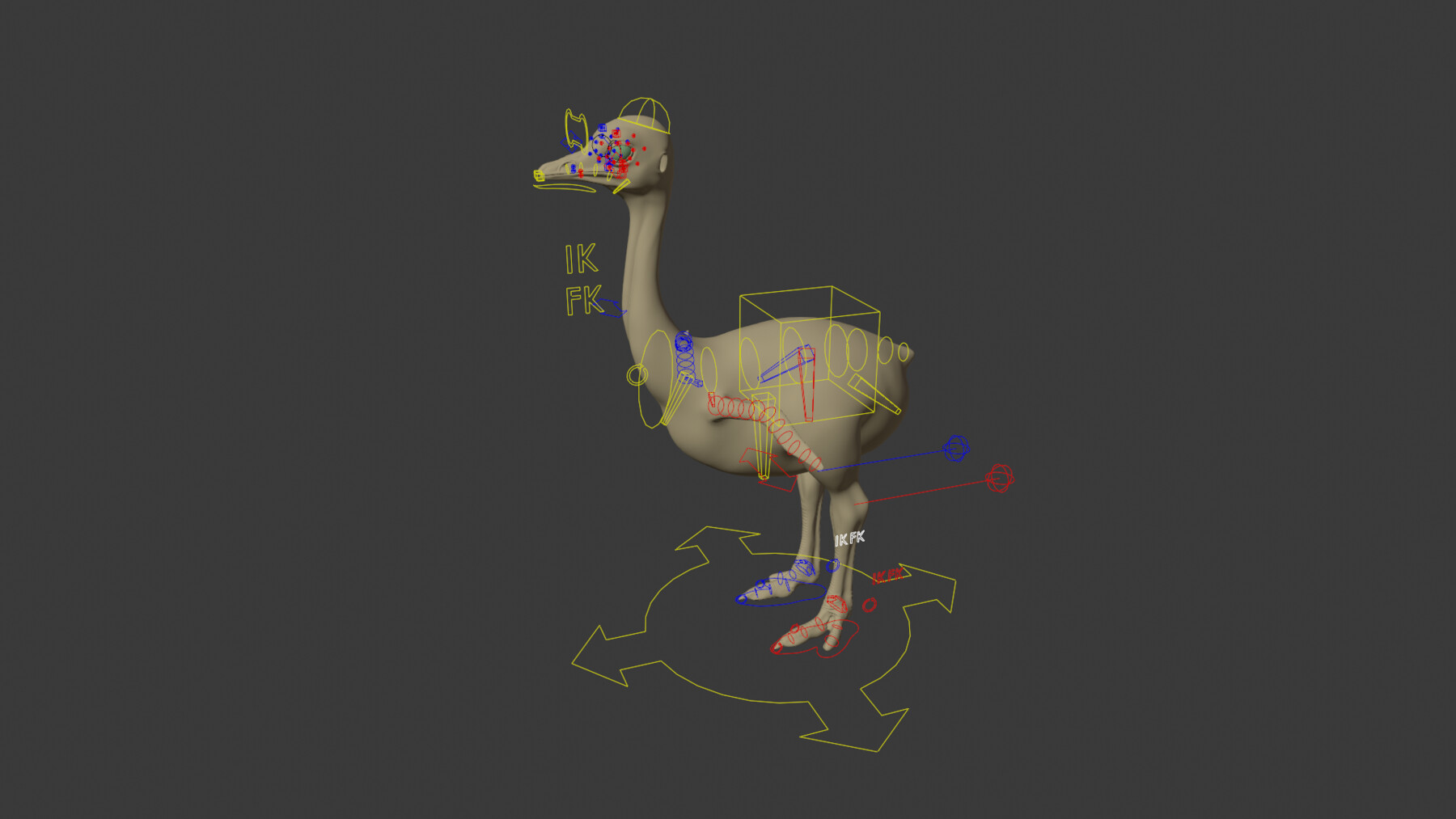 ArtStation - 3D Animal | Young Ostrich Animated | Resources