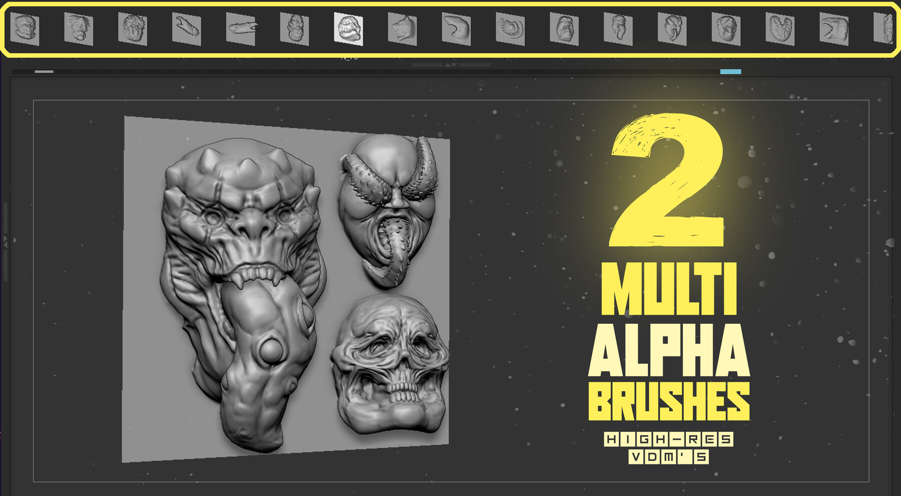 ArtStation - NIGHTMARE VDM Brushes: ZBrush Creature brushes | Brushes