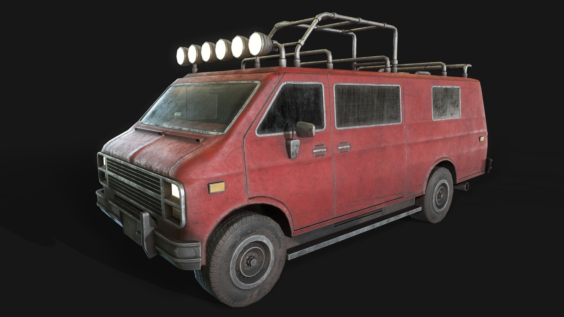 ArtStation - Chevrolet Van (LowPoly) | Game Assets