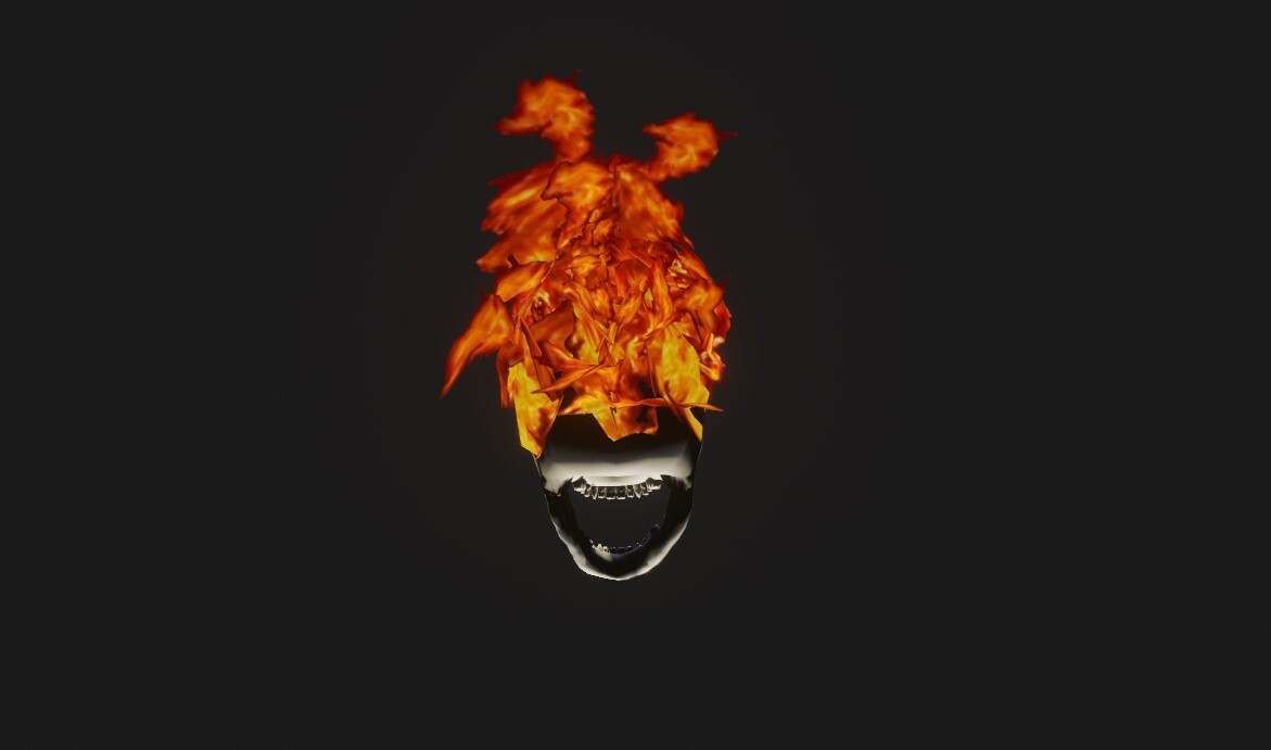 ArtStation - Fire Skull Head - Caveira de Fogo Low-poly 3D model | Game ...
