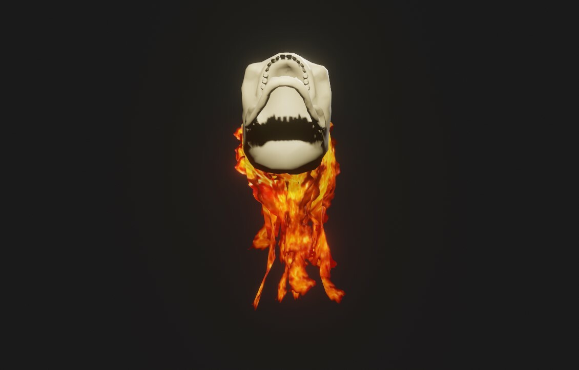 ArtStation - Fire Skull Head - Caveira de Fogo Low-poly 3D model | Game ...