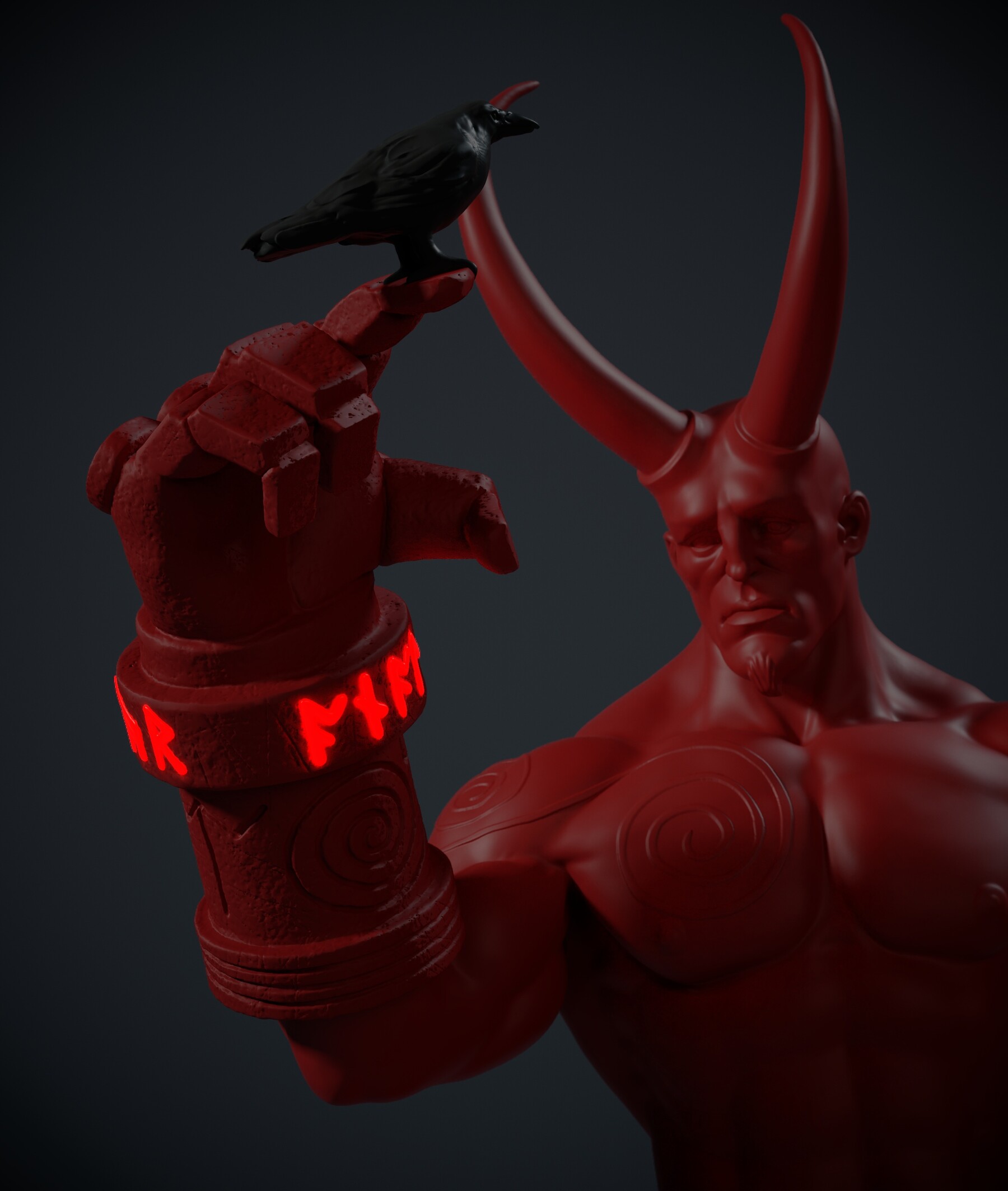 ArtStation - HellBoy figurine stl. files | Resources