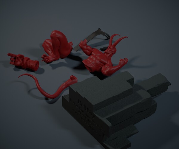 ArtStation - HellBoy figurine stl. files | Resources
