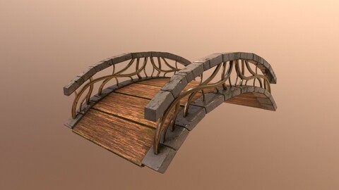 ArtStation - Bridge Low-poly 3D model | Game Assets