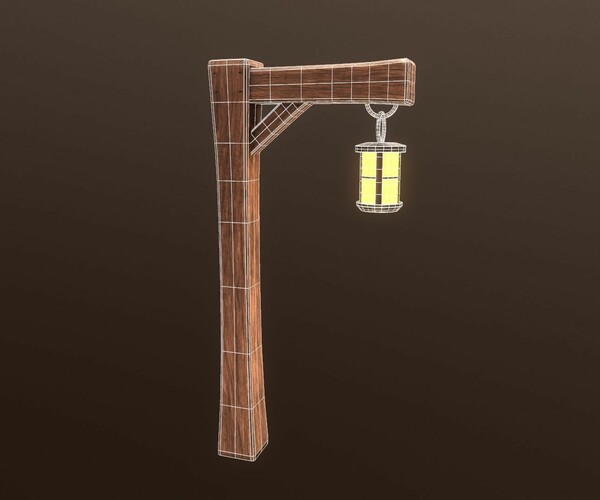 ArtStation - Lamp Post Low Poly 3D model | Game Assets