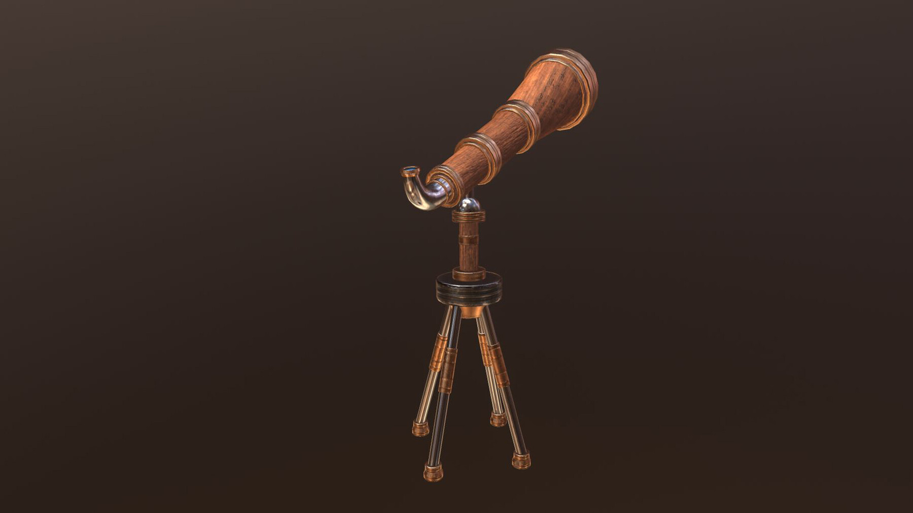ArtStation - Old Telescope Low-poly 3D model | Game Assets