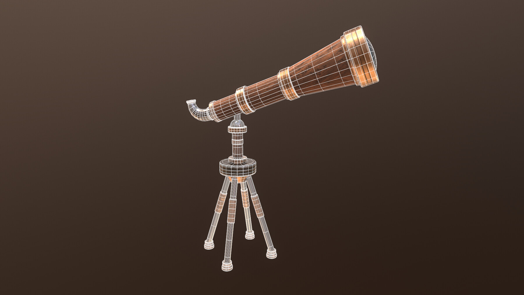 ArtStation - Old Telescope Low-poly 3D model | Game Assets