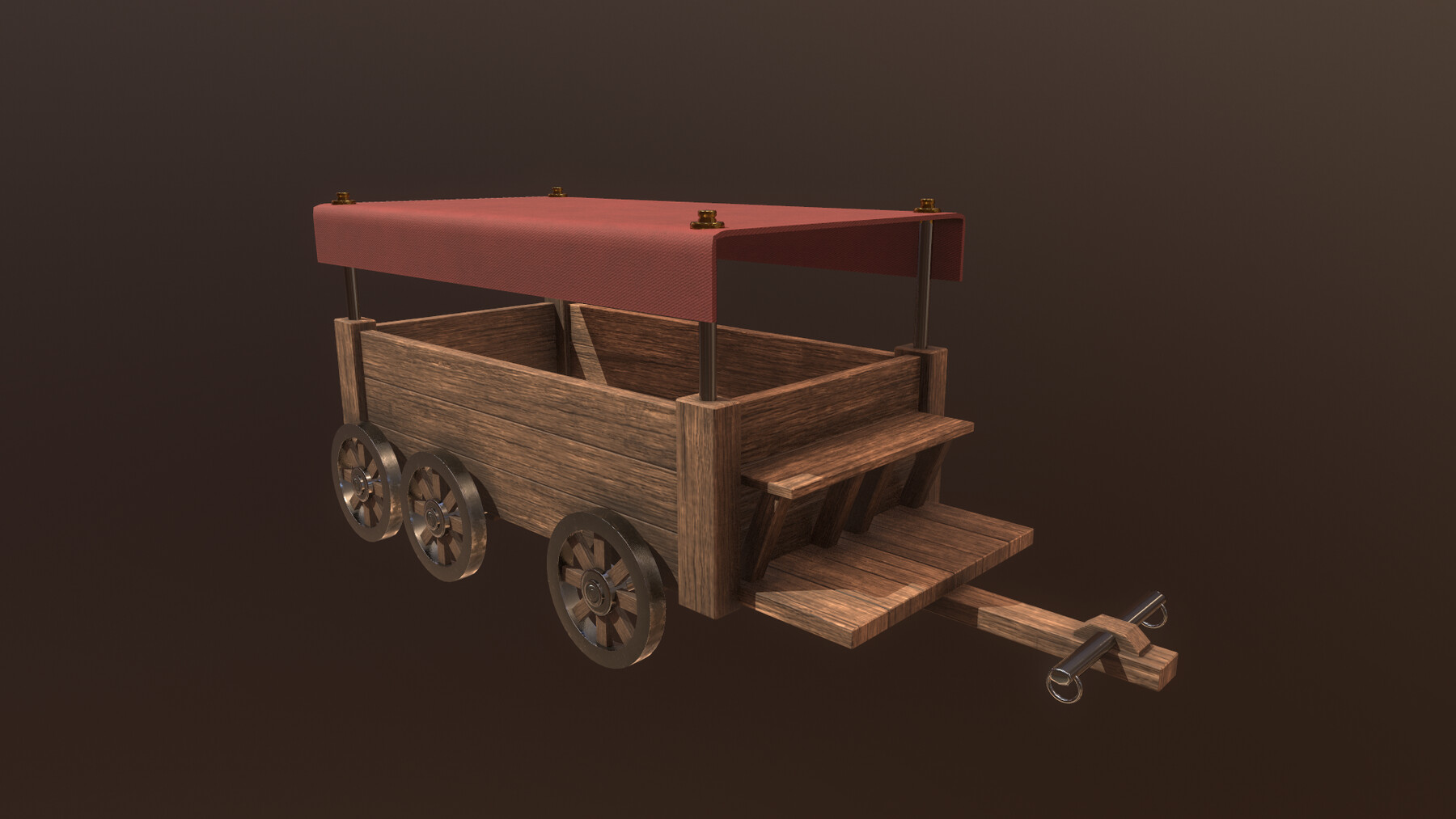 ArtStation - Traders Wagon Low-poly 3D model | Game Assets