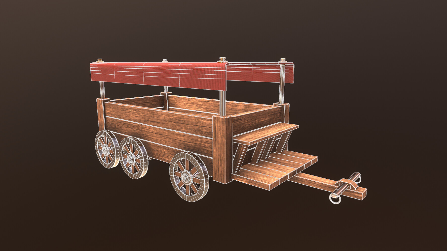 ArtStation - Traders Wagon Low-poly 3D model | Game Assets