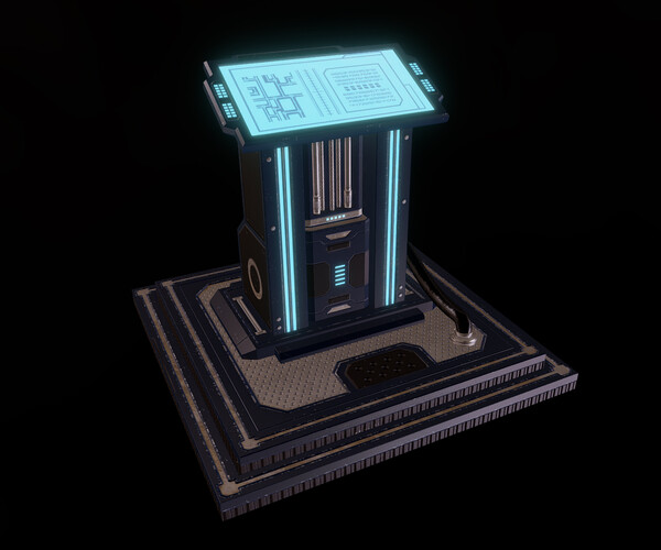 ArtStation - Computer Console Low-poly 3D model | Game Assets
