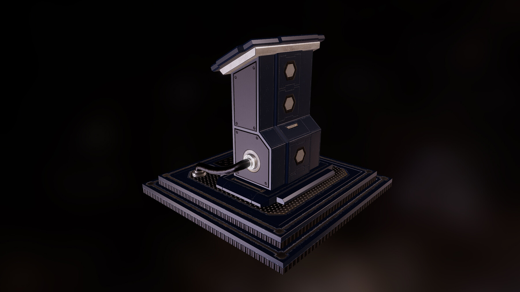 ArtStation - Computer Console Low-poly 3D model | Game Assets