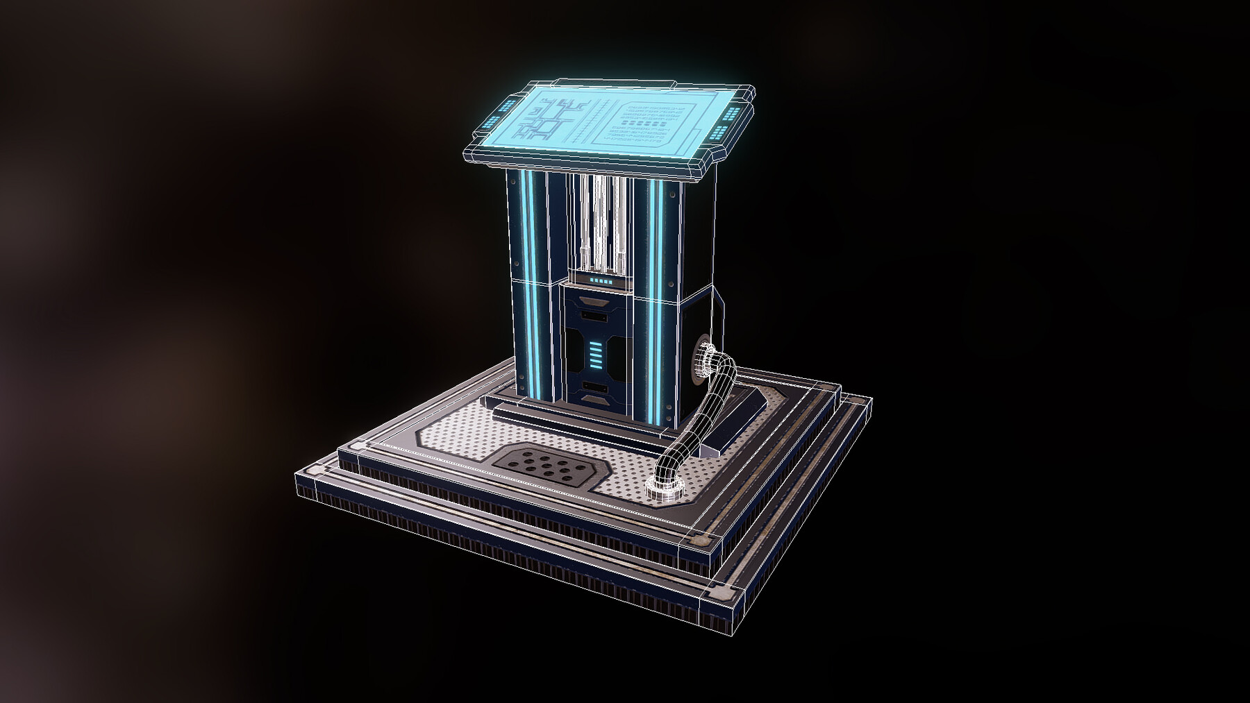 ArtStation - Computer Console Low-poly 3D model | Game Assets