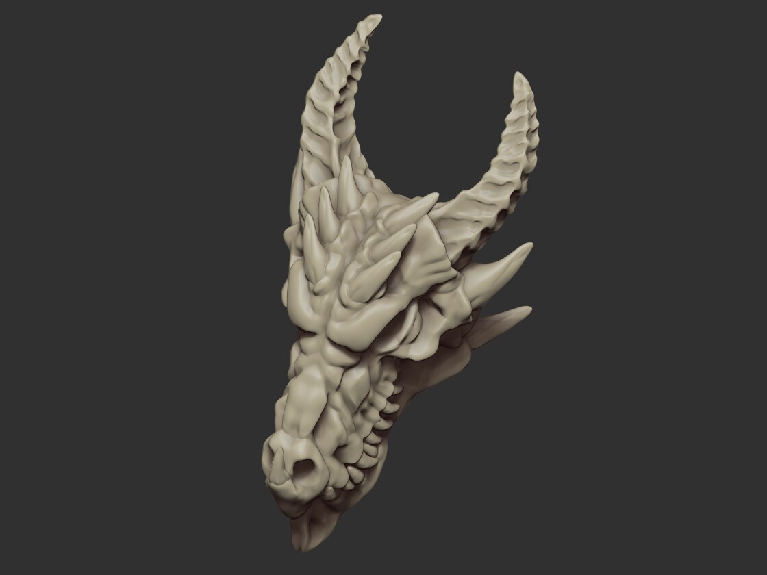 ArtStation - Dragon skull 3D print model | Resources