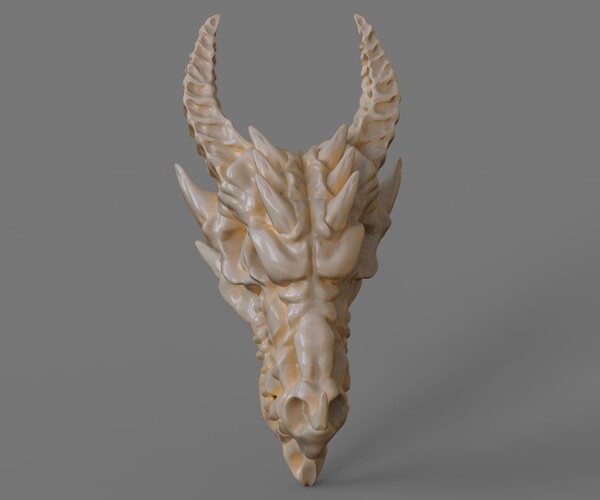 ArtStation - Dragon skull 3D print model | Resources
