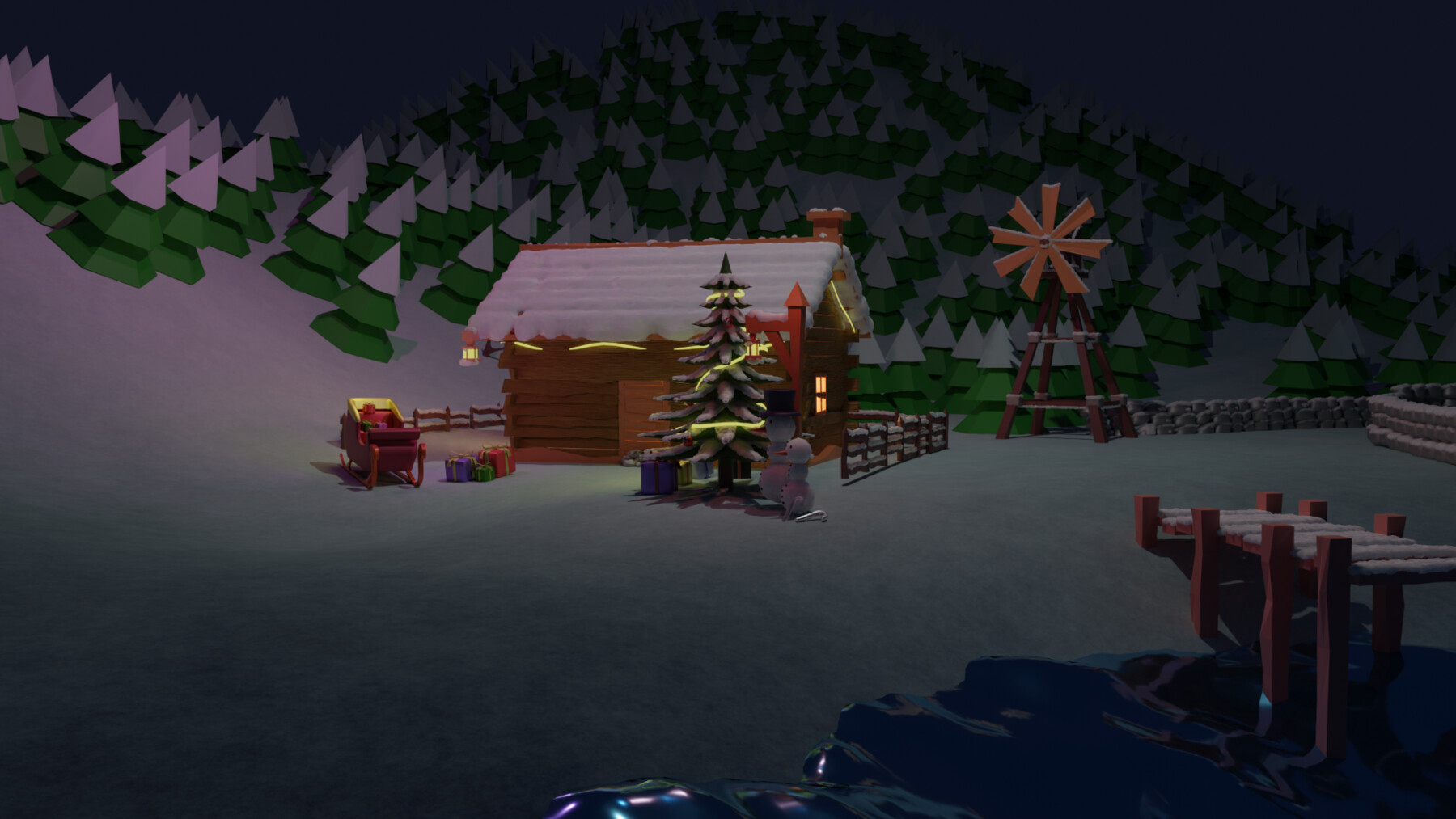 ArtStation - Christmas house 3D model | Resources