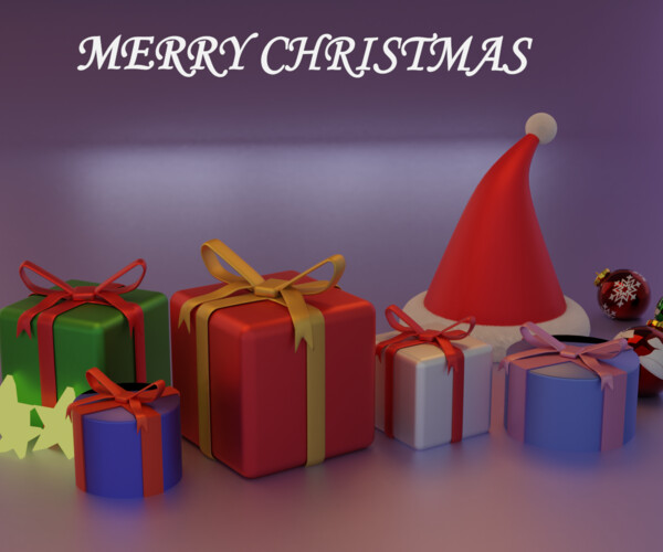 ArtStation - Christmas Gift Pack Low-poly 3D model | Resources