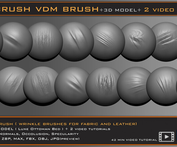 ArtStation - 100 VDM Brushes , Wrinkle Brushes + 3D model & 2 Video ...
