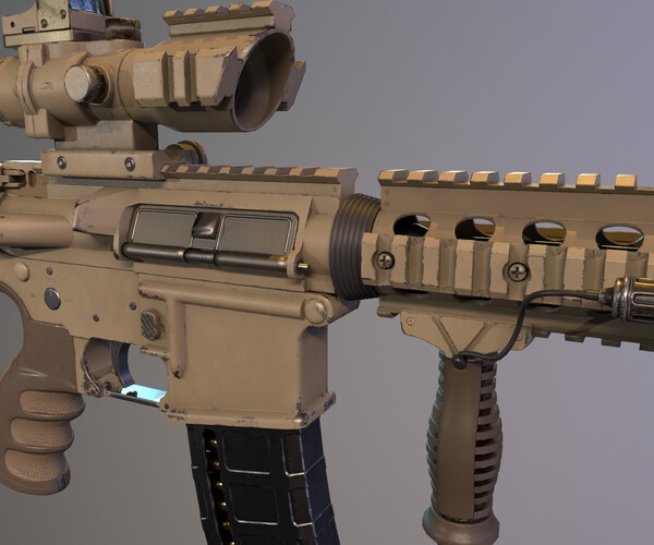 ArtStation - M4 Rifle - REALTIME | Resources