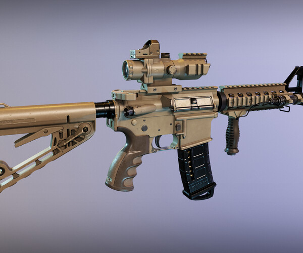 ArtStation - M4 Rifle - REALTIME | Resources
