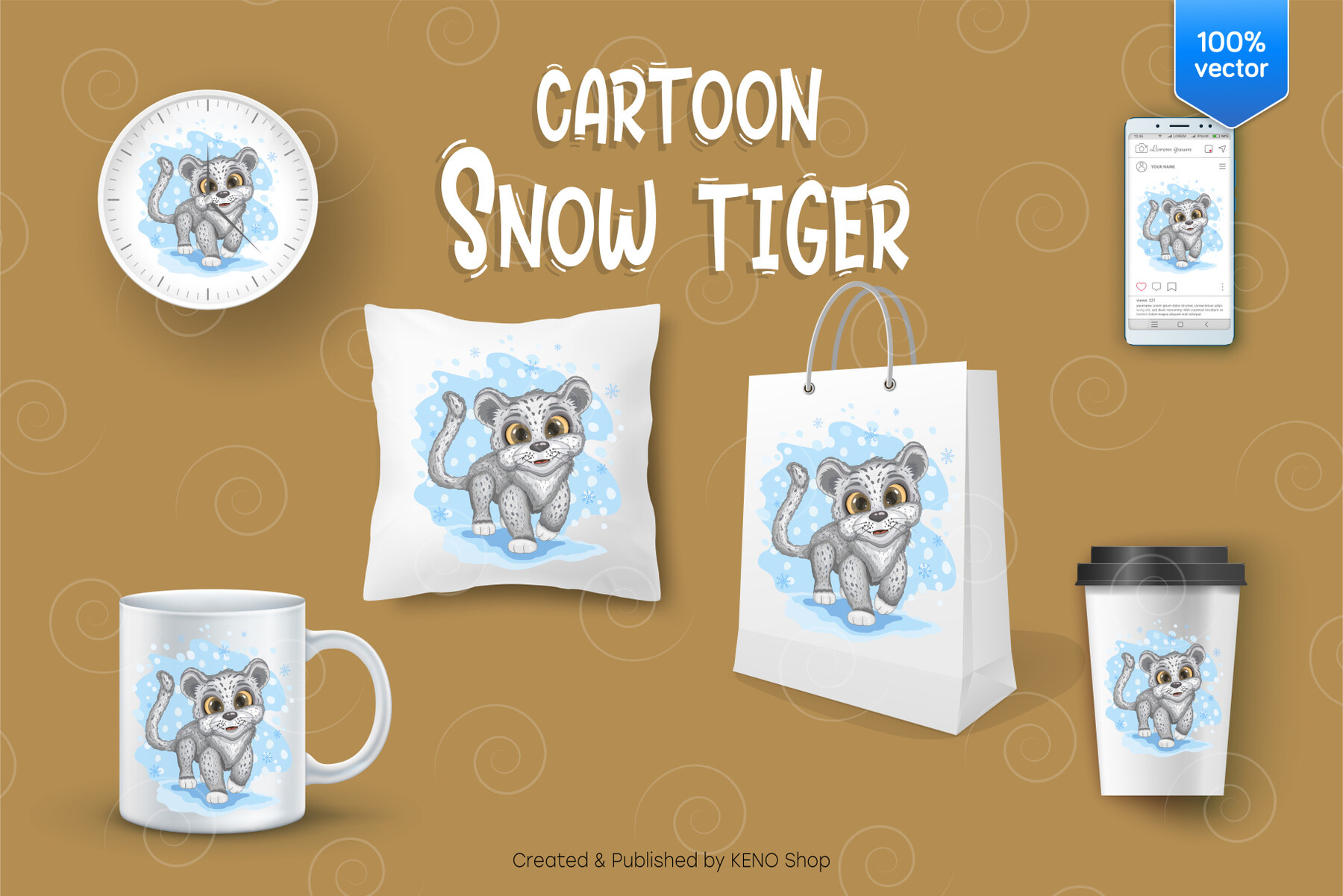 ArtStation - Cartoon Snow Tiger | Artworks