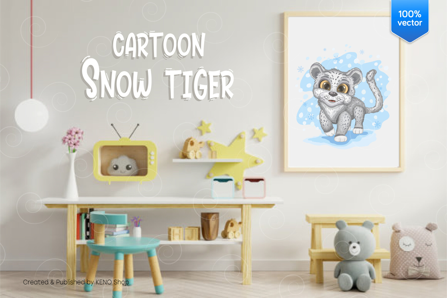 ArtStation - Cartoon Snow Tiger | Artworks