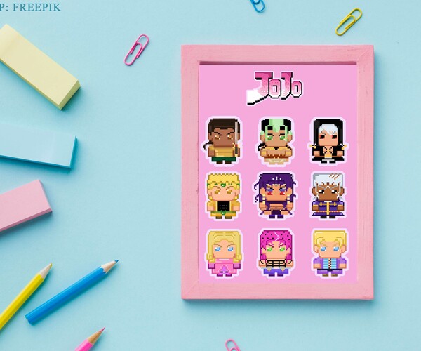 ArtStation - JOJO digital sticker sheet model 1 | Artworks