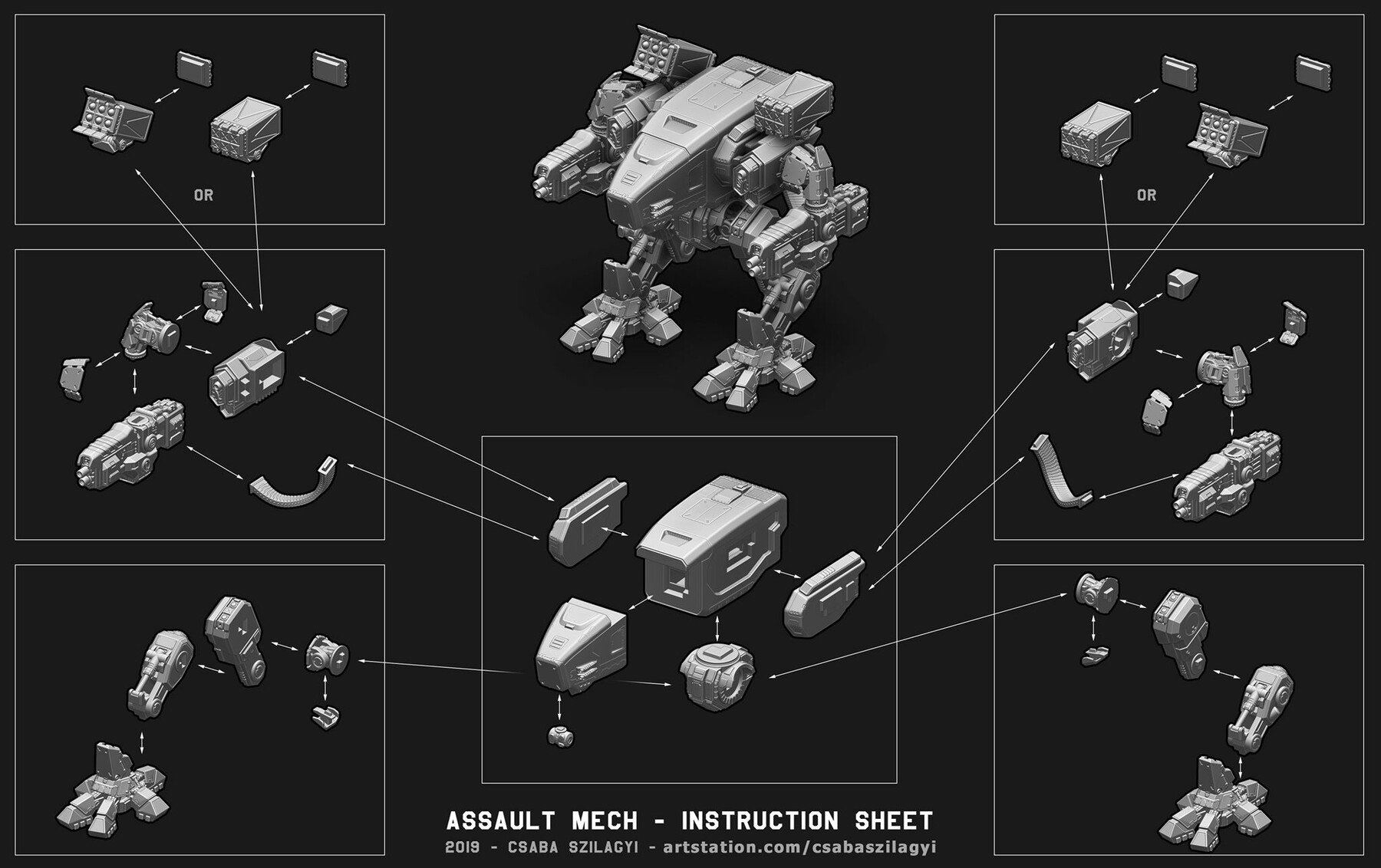 ArtStation - Assault Mech / 3D Printing / STL files | Resources
