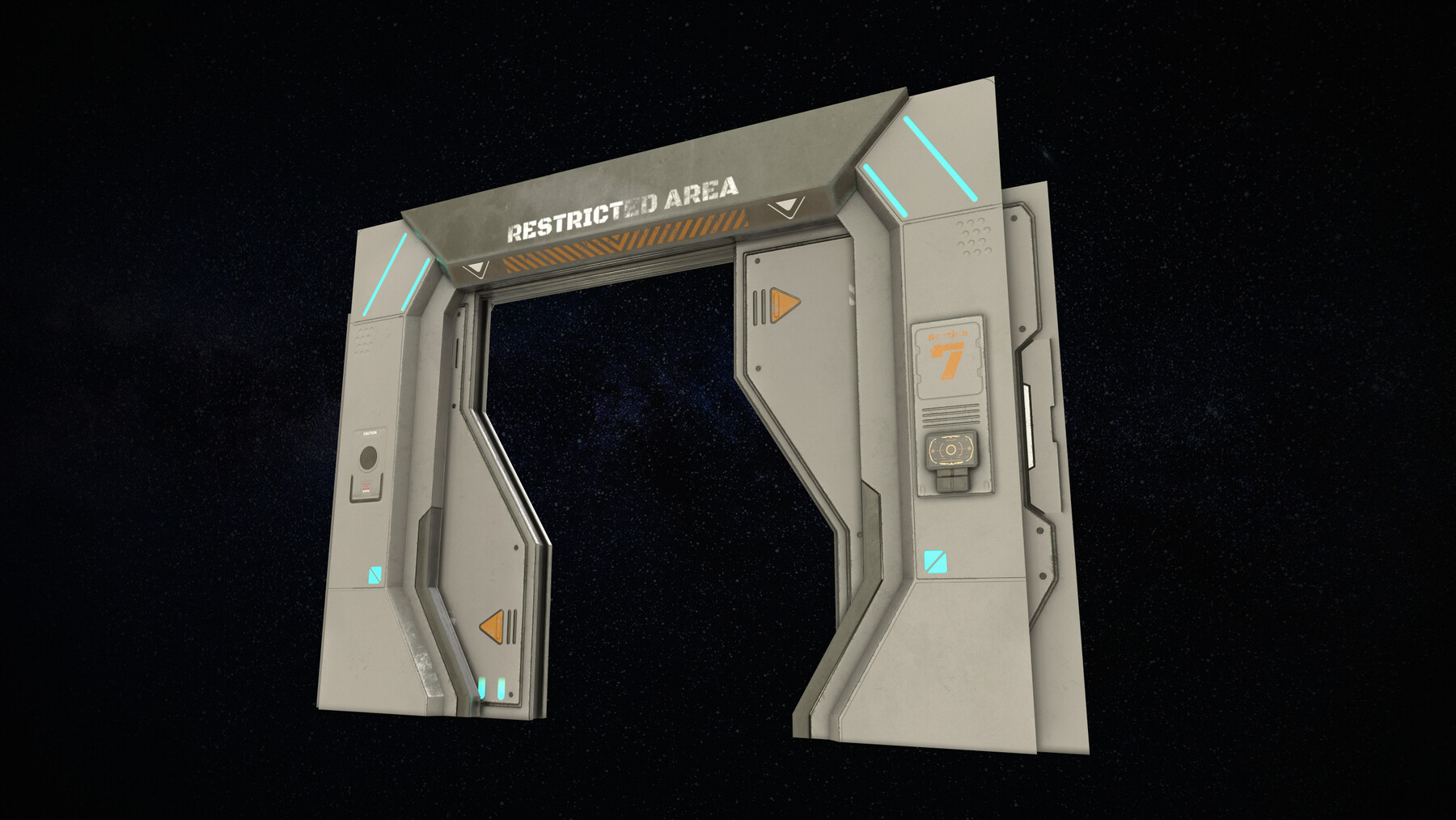 ArtStation - Sci-Fi Door Version 2 - Low Poly | Game Assets