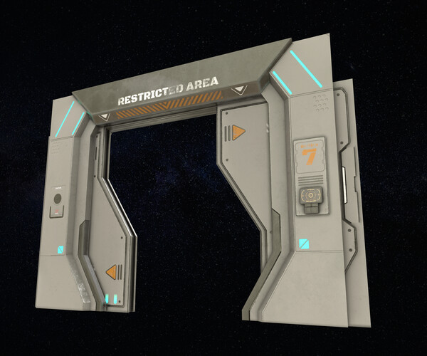 ArtStation - Sci-Fi Door Version 2 - Low Poly | Game Assets