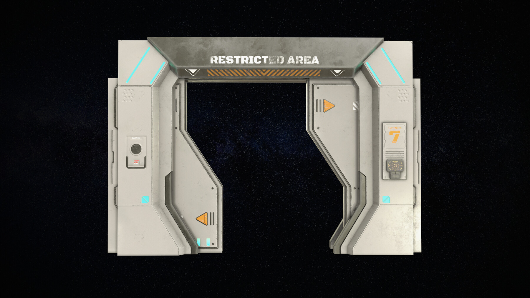 ArtStation - Sci-Fi Door Version 2 - Low Poly | Game Assets