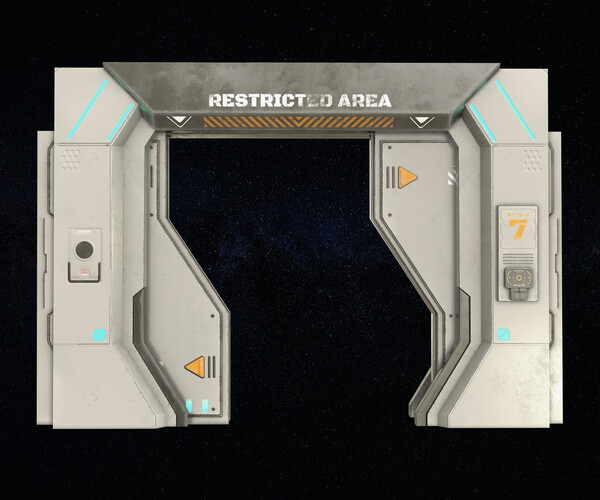 ArtStation - Sci-Fi Door Version 2 - Low Poly | Game Assets