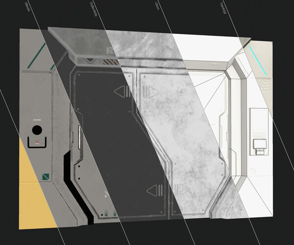 ArtStation - Sci-Fi Door Version 2 - Low Poly | Game Assets